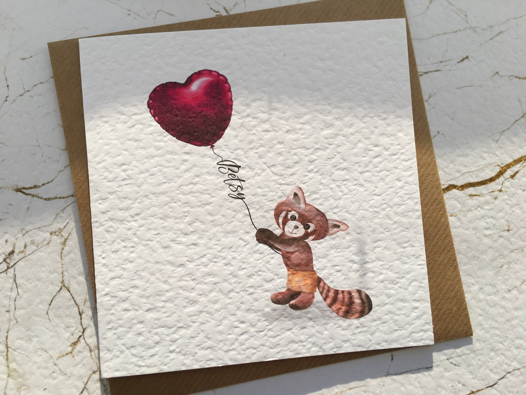 Personalised Red Panda Birthday Card | Red Panda Lover Card | Red Panda ...