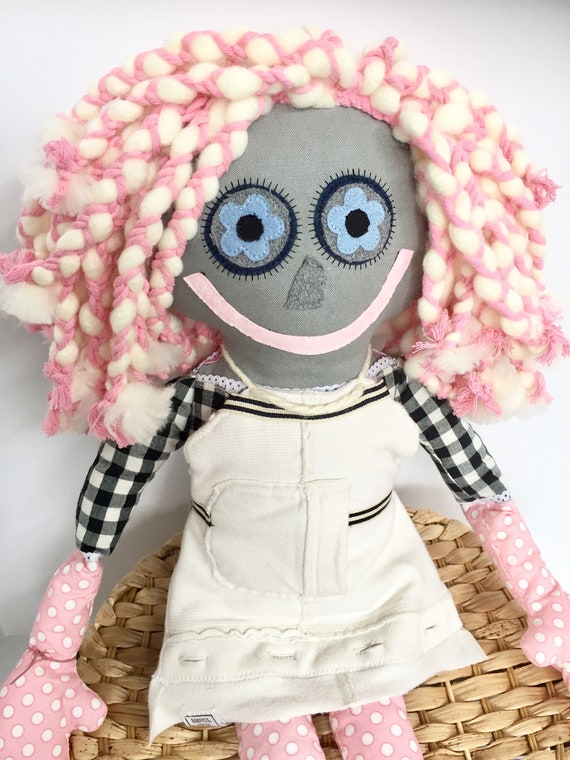 Pinky-Locks Pocket One-of-a-Kind Rag-Doll - Etsy France