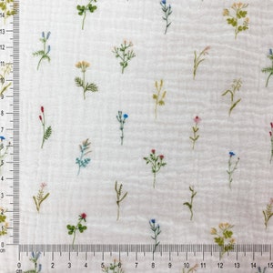 Floral Double Gauze Fabric | Double Gauze Fabric | Floral Print Fabric ...