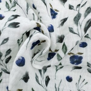 Floral Double Gauze Fabric | Double Gauze Fabric | Floral Print Fabric ...