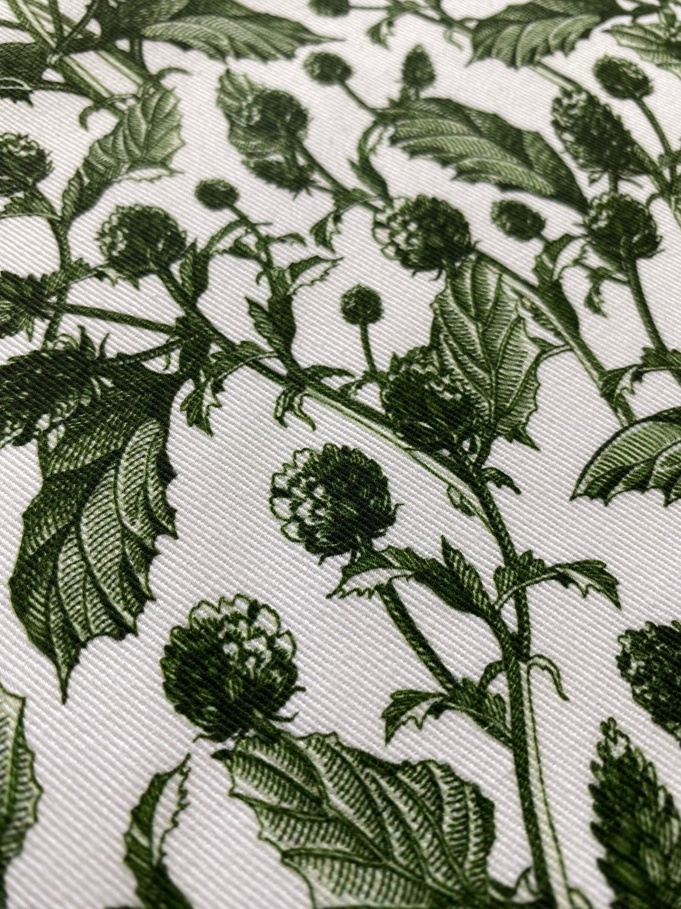 Floral Print Fabric Floral Cotton Fabric Eco-print Green Botanical ...
