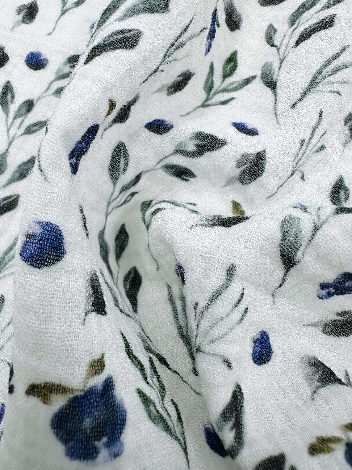 Floral Double Gauze Fabric | Double Gauze Fabric | Floral Print Fabric ...
