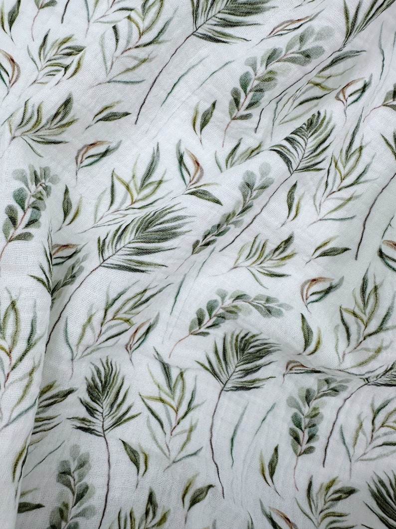 Floral Double Gauze Fabric | Double Gauze Fabric | Floral Print Fabric ...