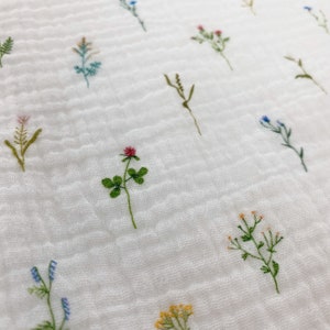 Floral Double Gauze Fabric | Double Gauze Fabric | Floral Print Fabric ...
