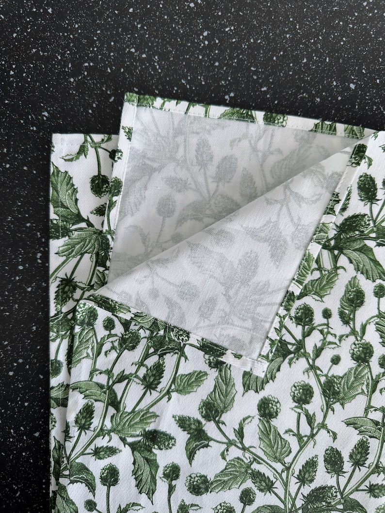 Floral Print Fabric Floral Cotton Fabric Eco-print Green Botanical ...
