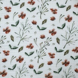 Floral Double Gauze Fabric | Double Gauze Fabric | Floral Print Fabric ...