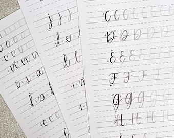 Calligraphy Practice Sheets - Etsy