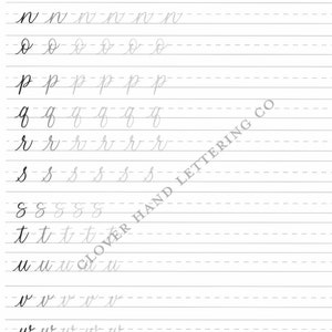 Modern Calligraphy Practice Sheets / Guidelines / Handouts / | Etsy