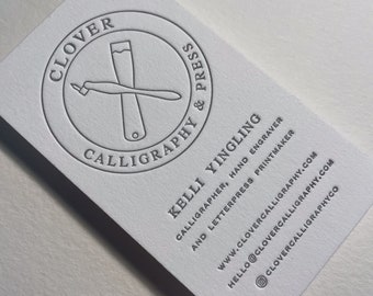 Letterpress Business Cards Calling Cards Custom Design - Etsy