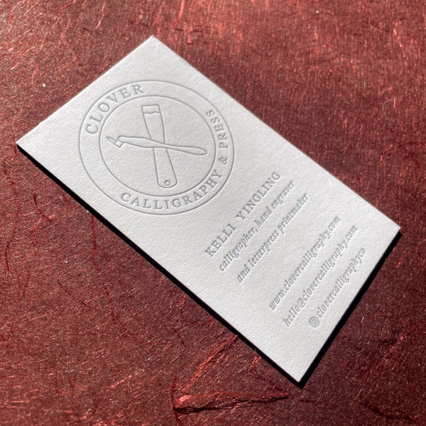 Letterpress Business Cards - Etsy