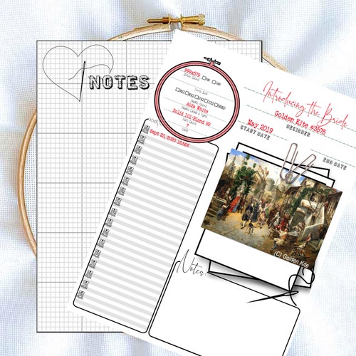 Editable & Printable Journal Page Cross Stitch Embroidery - Etsy