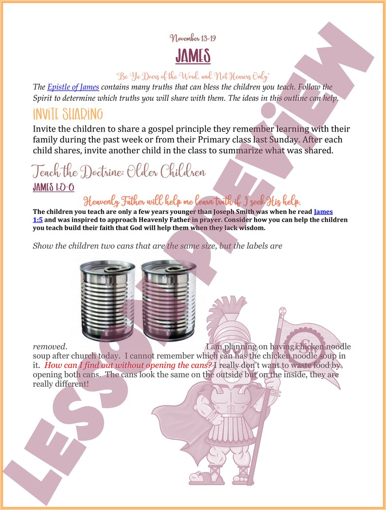 LDS Primary Come, Follow Me 2023 New Testament Senior Older Children ...