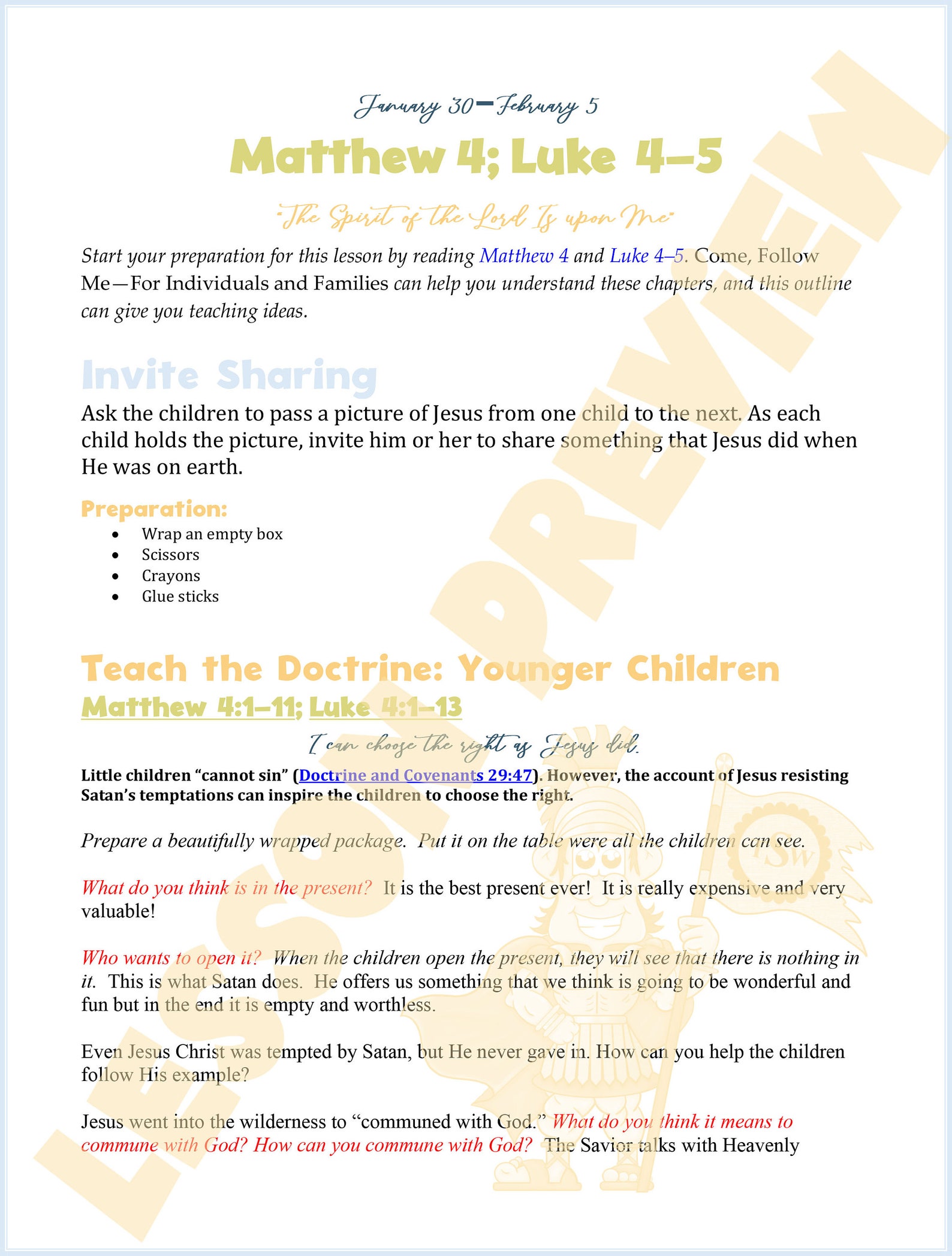 LDS Primary Come Follow Me 2023 New Testament JUNIOR Younger - Etsy