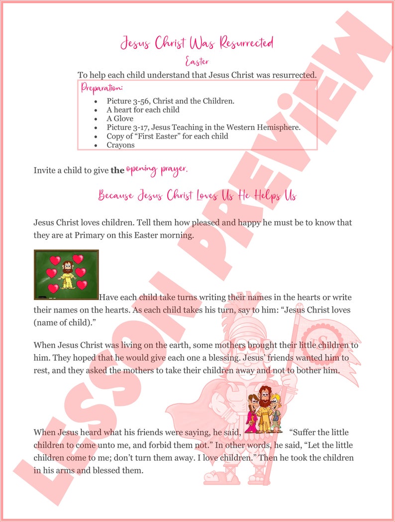 LDS Primary Nursery Manual Behold Your Little Ones Nursery: Easter ...