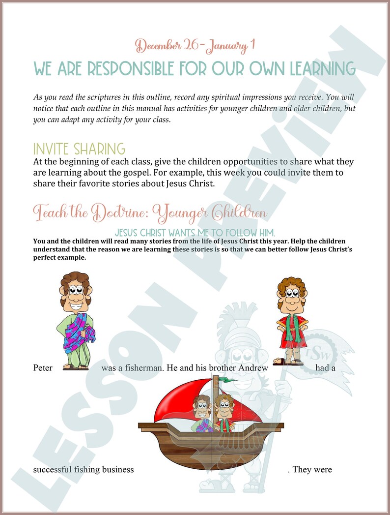 LDS Primary Come Follow Me 2023 new Testament - Etsy