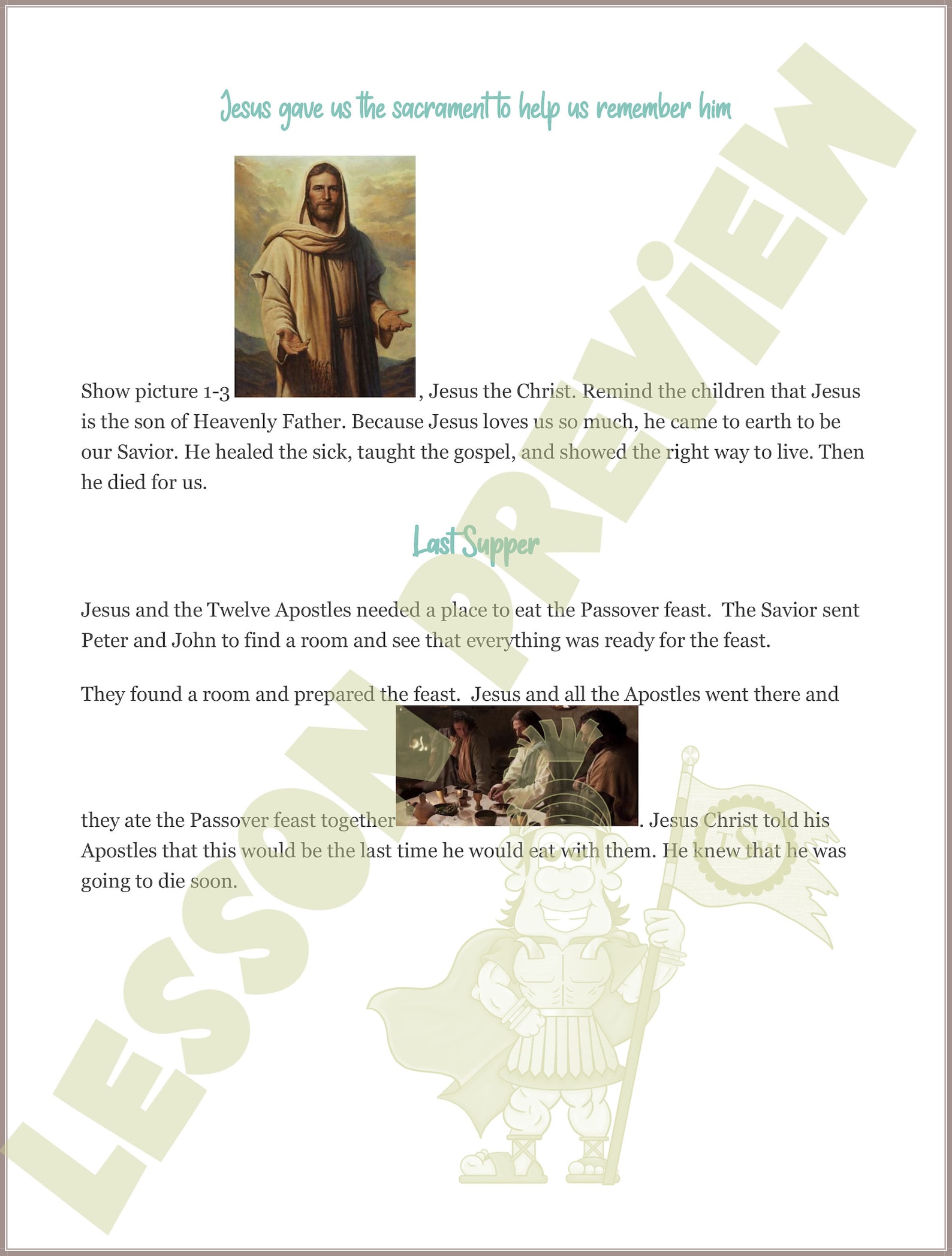 LDS Primary Nursery Manual Behold Your Little Ones Nursery Lesson 27 ...