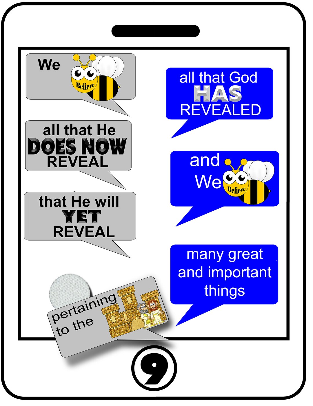 9th Article of Faith, Come, Follow Me-download Packet Activity Day ...