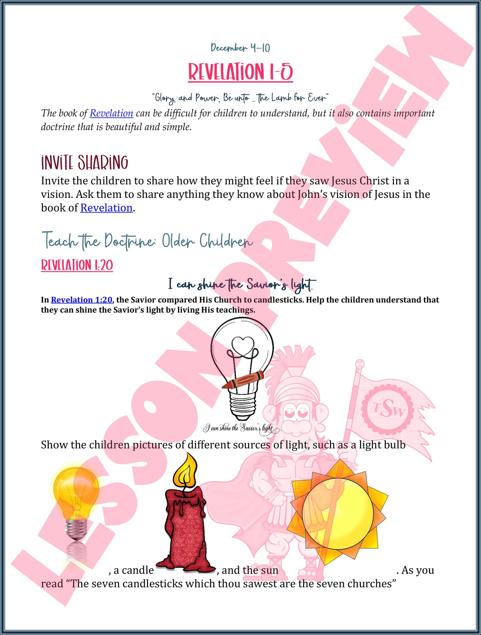 LDS Primary Come Follow Me 2023 New Testament Senior Older Children ...