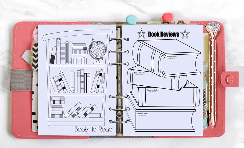 Bullet Journal Printables, Trackers, Printable Bujo Inserts, Reading ...