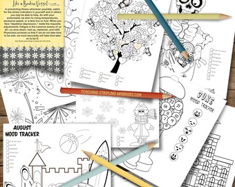 Bullet Journal Digital Download 12 Month Mood Tracker BUJO - Etsy