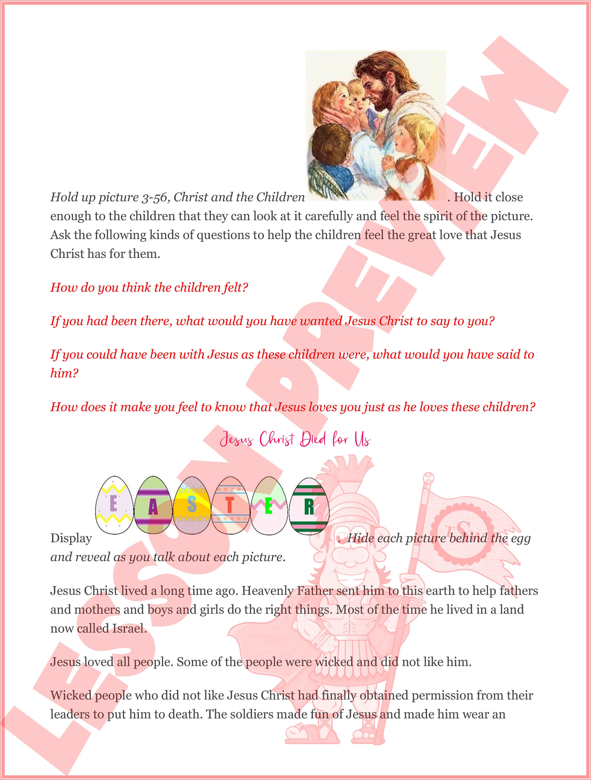 LDS Primary Nursery Manual Behold Your Little Ones Nursery: Easter ...