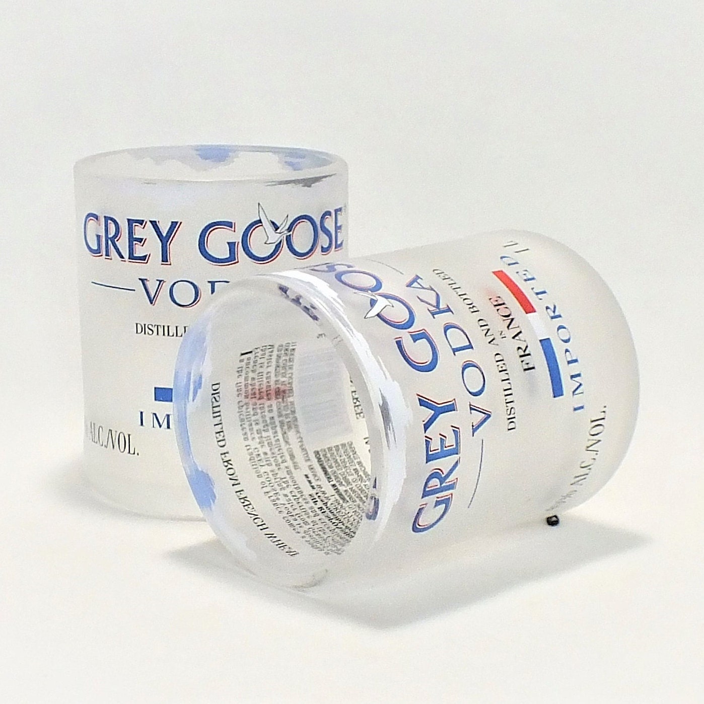 Grey Goose Glass Vodka Rocks Glasses Drinking Glasses | Etsy