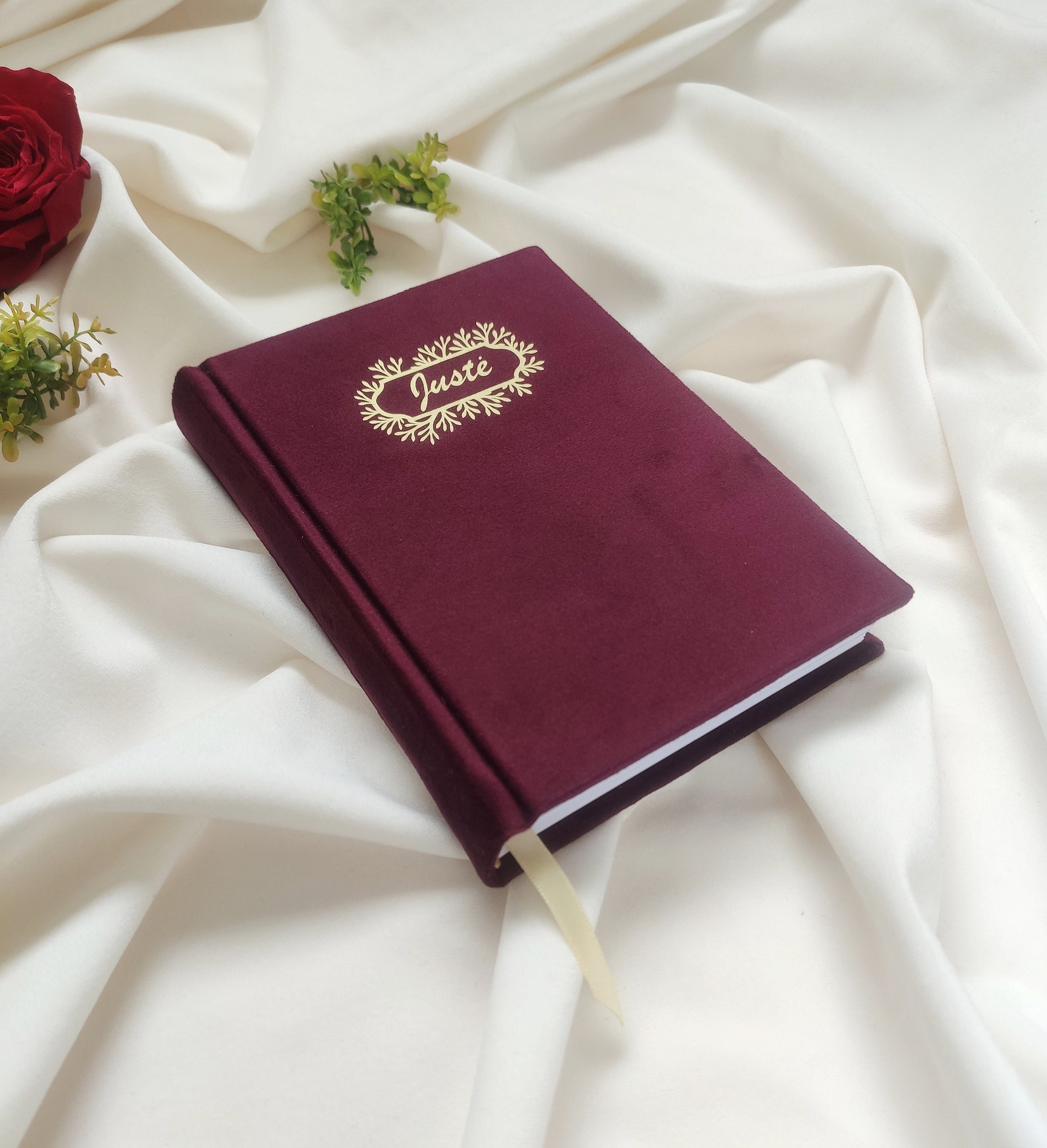 Journal With Custom Cover Velvet Notebook A6 Diary - Etsy