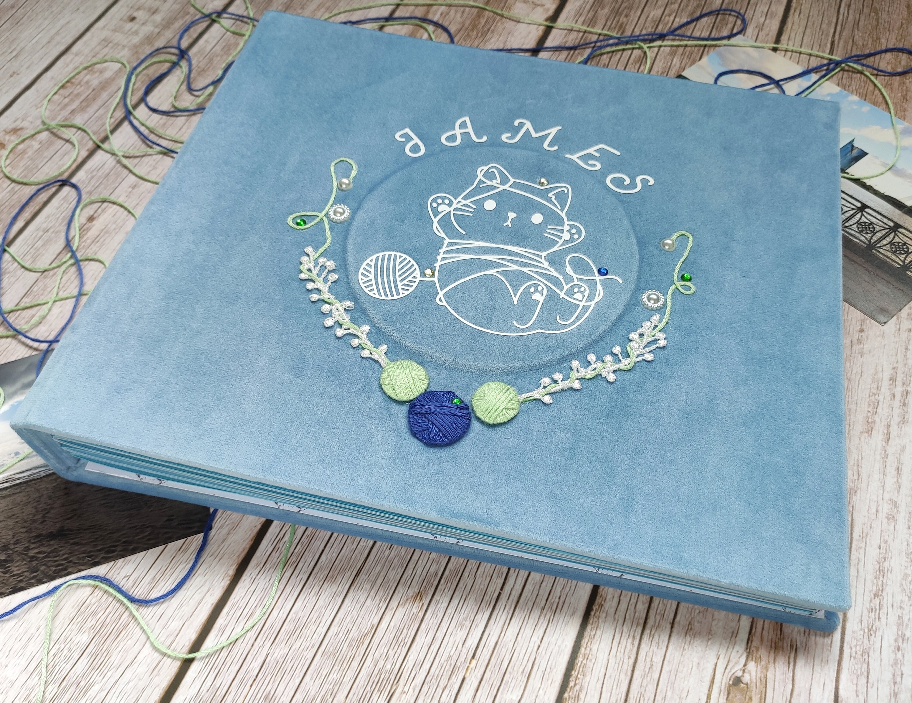 Personalized Baby Photo Album, Baby Memory Book, Baby Scrapbook Album ...