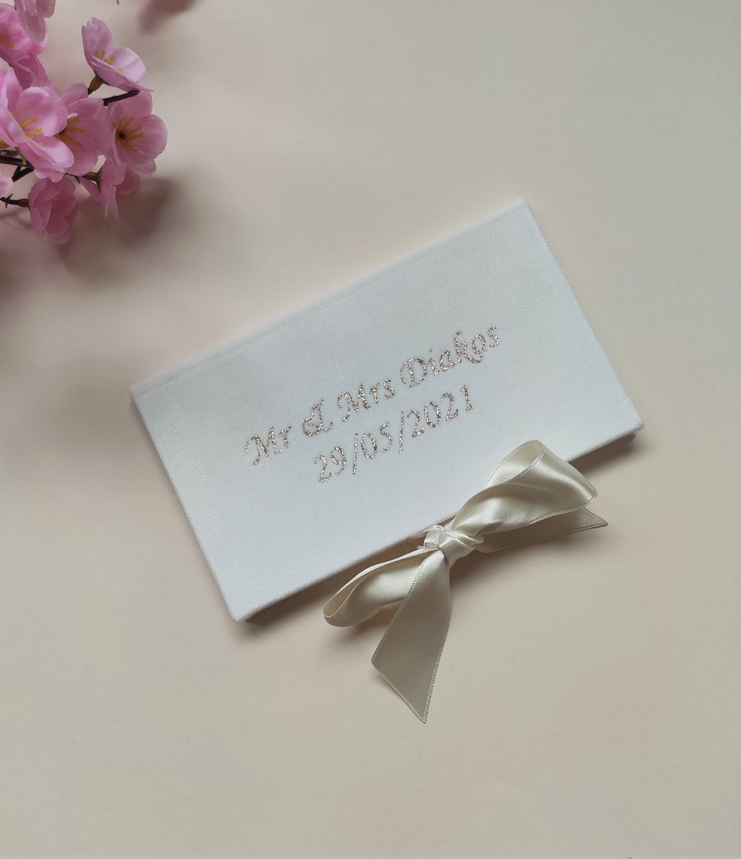 Velvet Envelope Wedding, Money Gift Holder, Personalized Money Envelope ...
