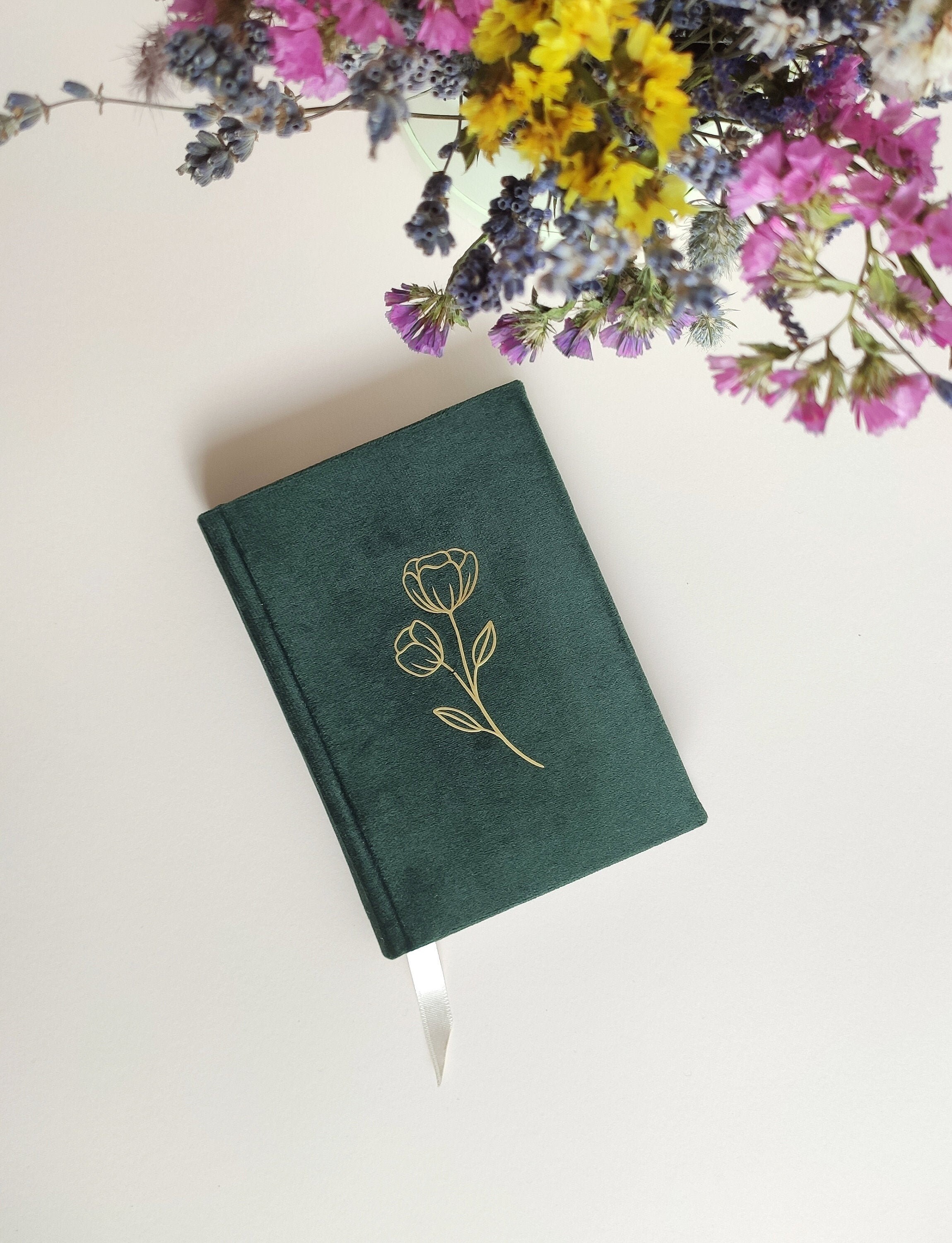 Handbound Handmade Velvet Blank Notebook, A6 Format Custom Colour ...