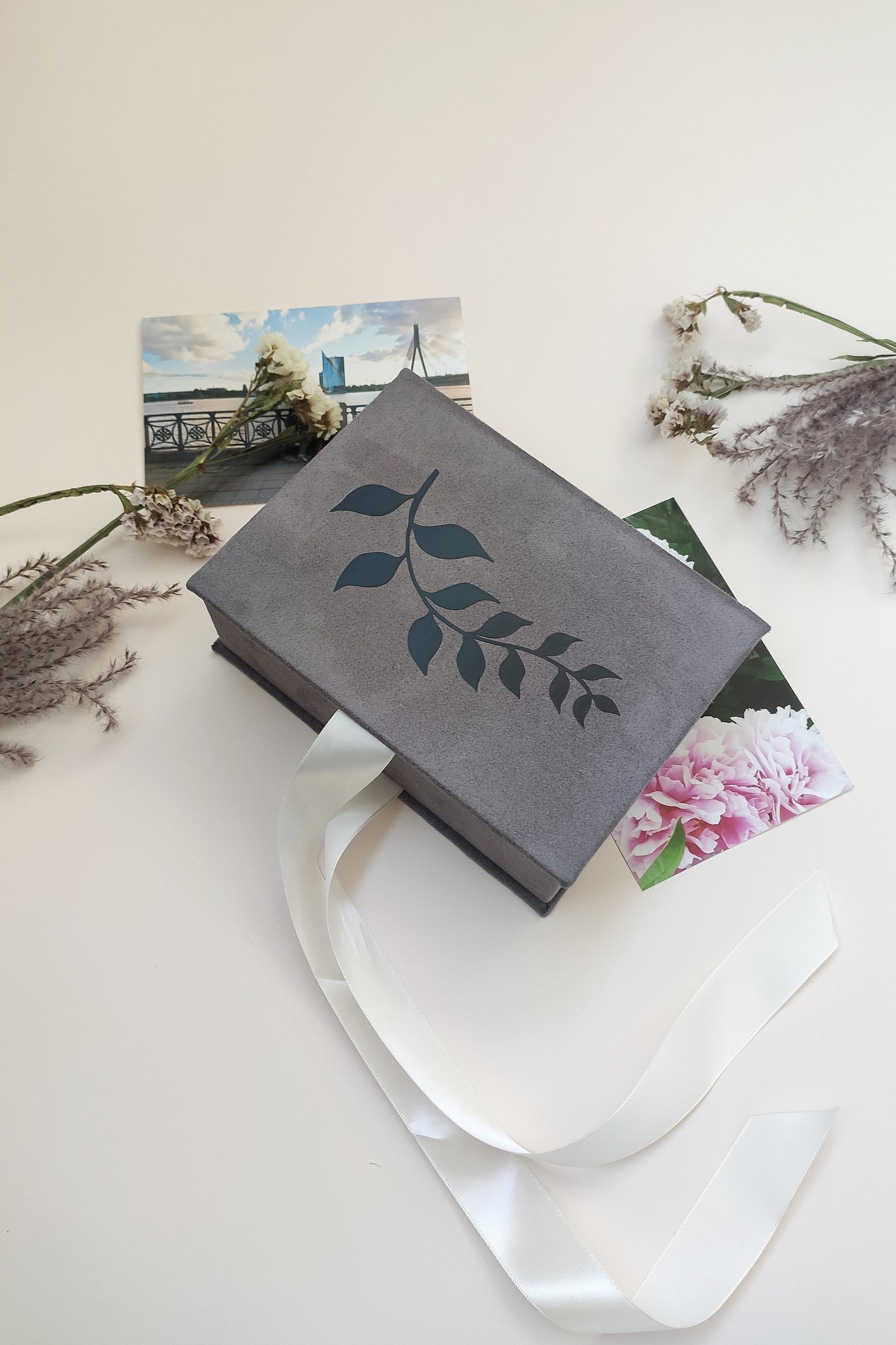 4x6 Photo Box Photo Keepsake Box Photo Holder With Leave - Etsy