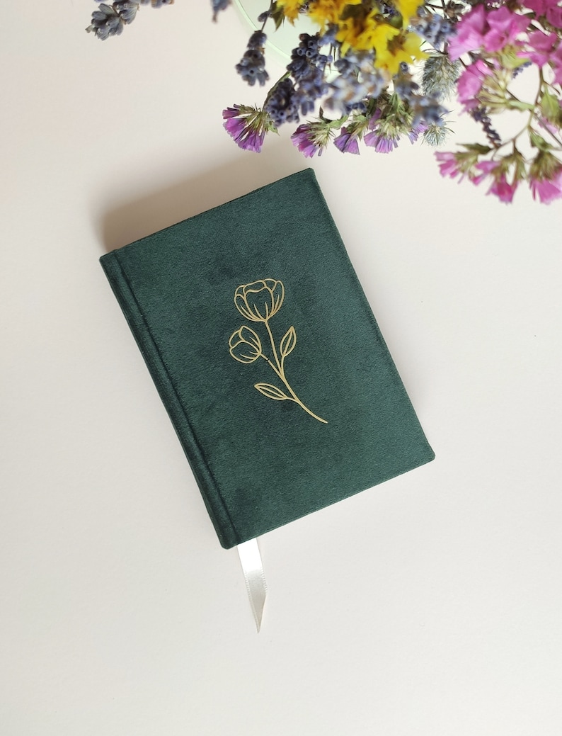 Handbound Journal, Velvet Notebook, Blank Journal, A6 Notebook, A5 ...