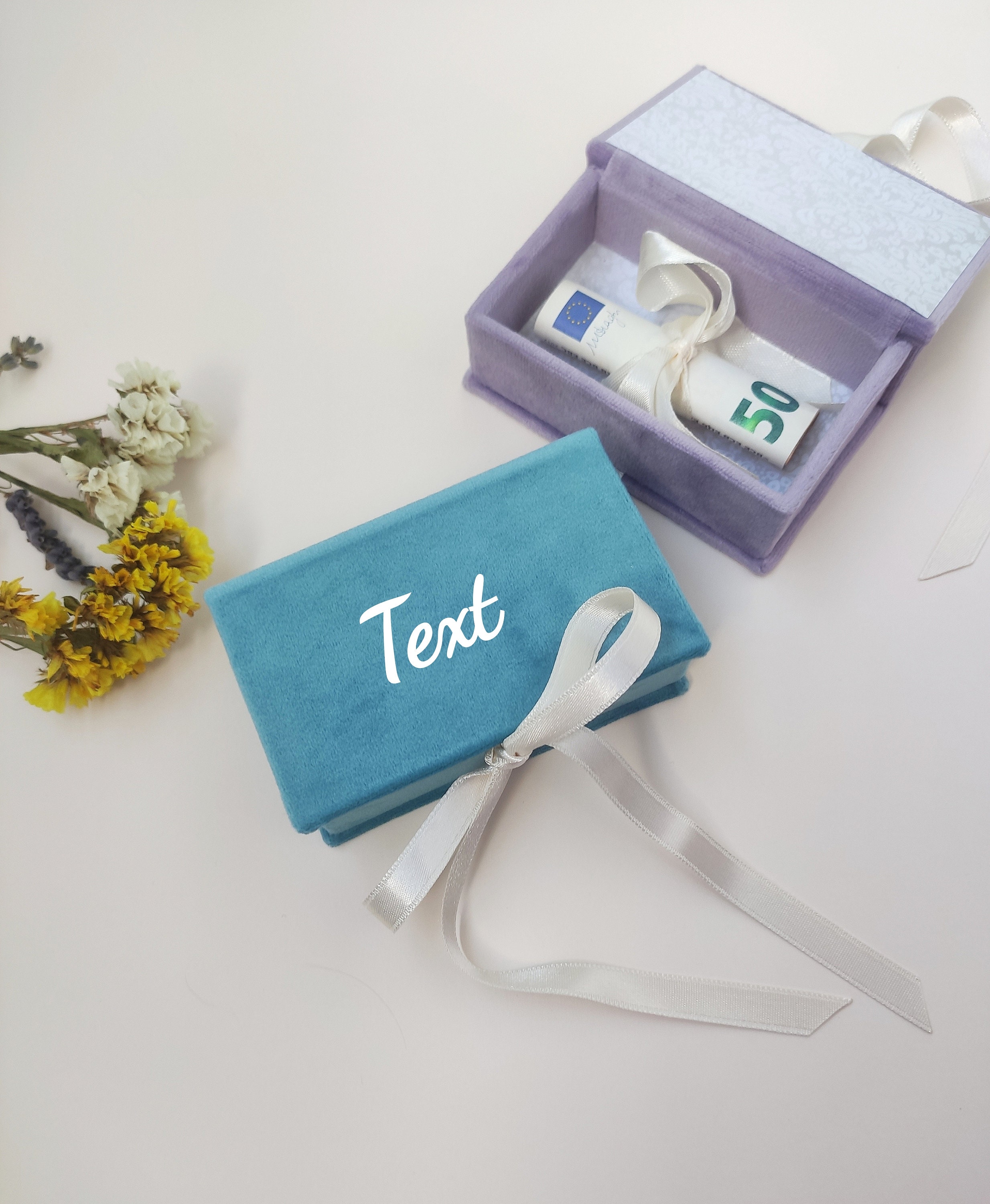 Personalised Money Gift Box Velvet Gift Box Box for Money - Etsy