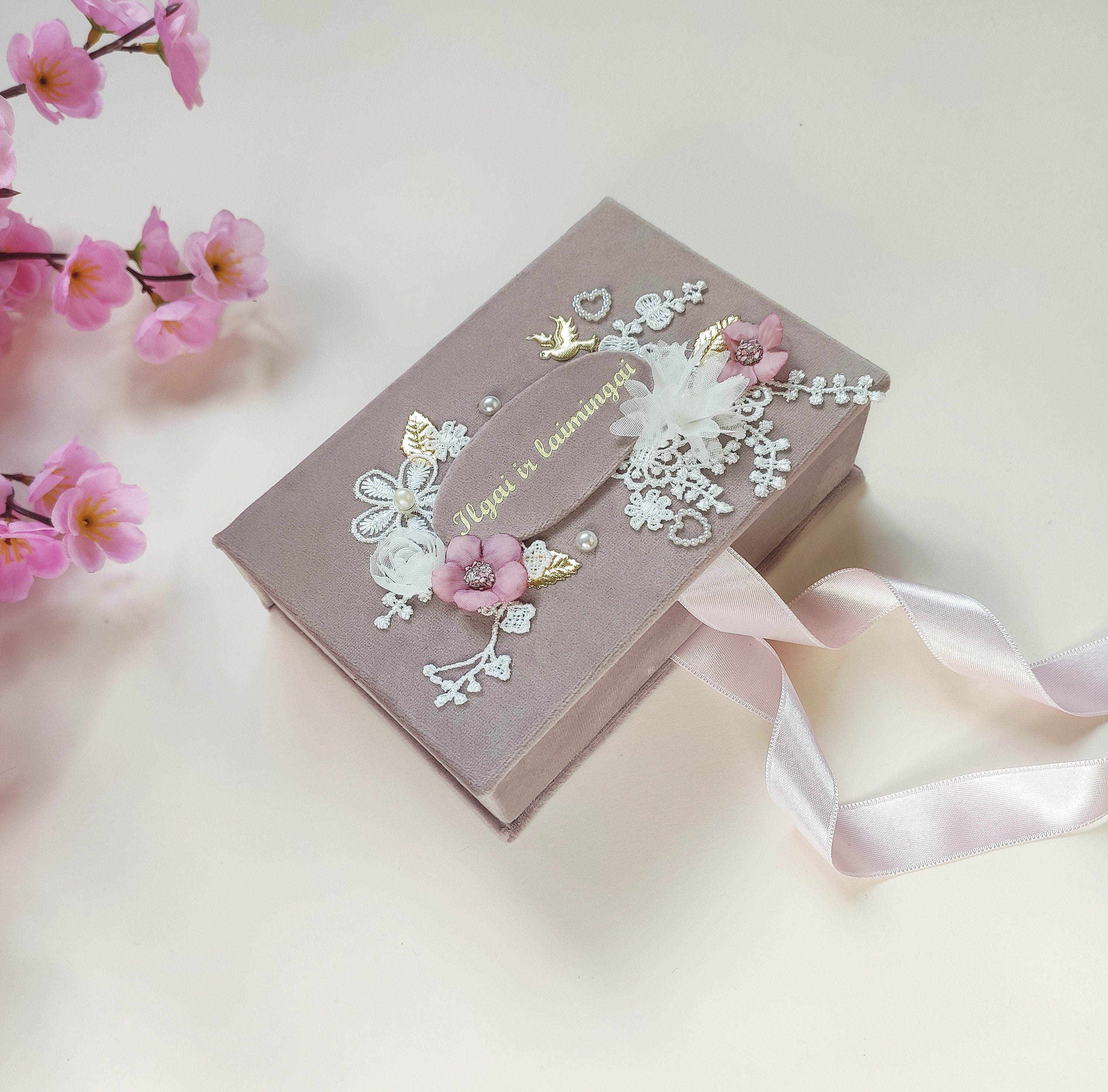 Personalized Gift Box Empty, Velvet Gift Box, Wedding Gift for Bride ...