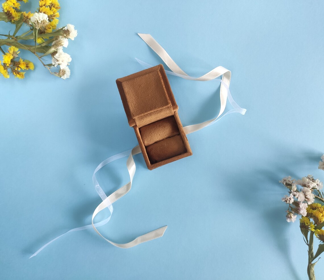 Engagement Ring Box, Velvet Ring Box, Proposal Ring Box, Custom ...