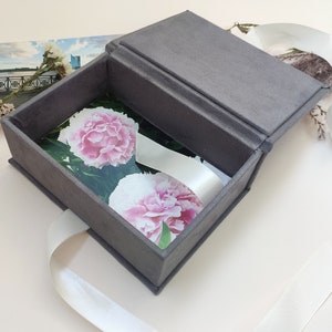 4x6 Photo Box, Photo Keepsake Box, Photo Holder With Leave Ornament - Etsy