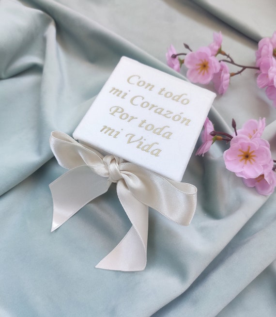 White Ring Box for Wedding Ceremony Ring Holder Wedding | Etsy