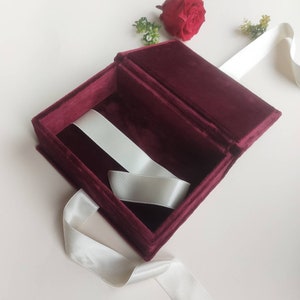 Personalised Velvet Photo Box, Velour Wedding Photo Box, Keepsake Box ...