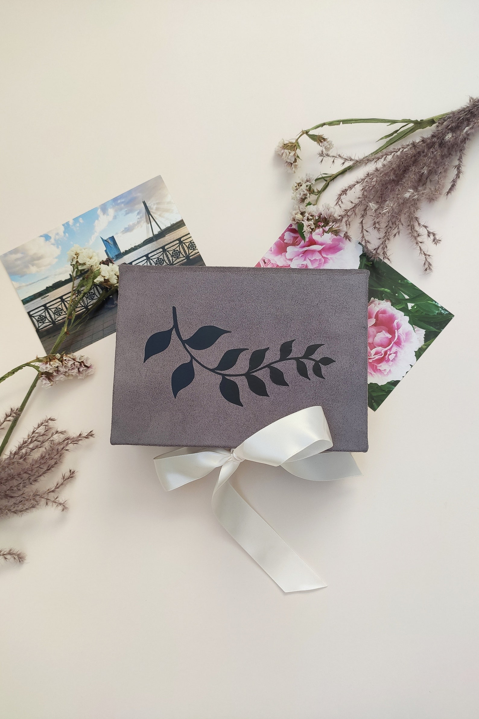 4x6 Photo Box Photo Keepsake Box Photo Holder With Leave - Etsy