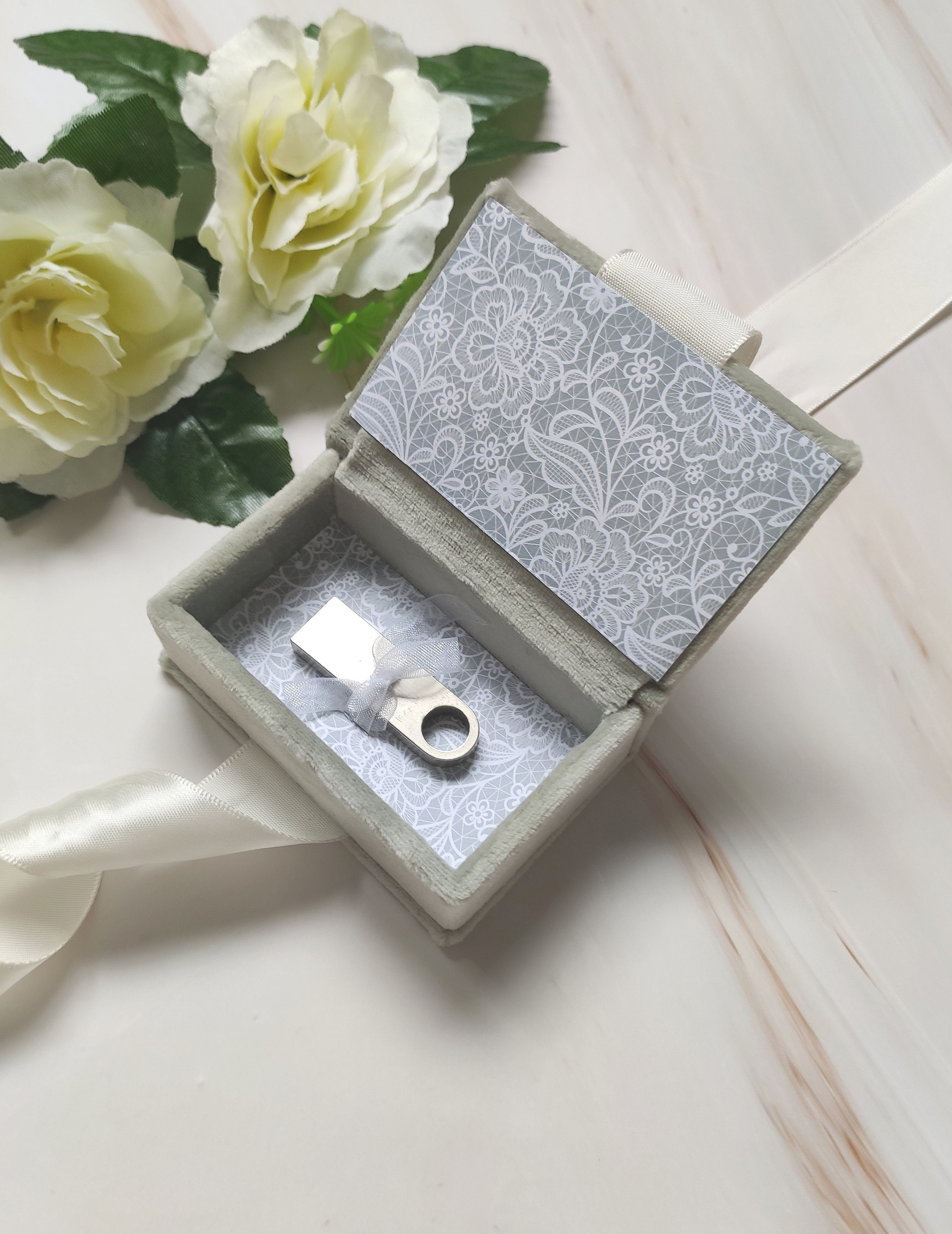 Usb Gift Box Velvet Usb Box Usb Box for Photographers - Etsy
