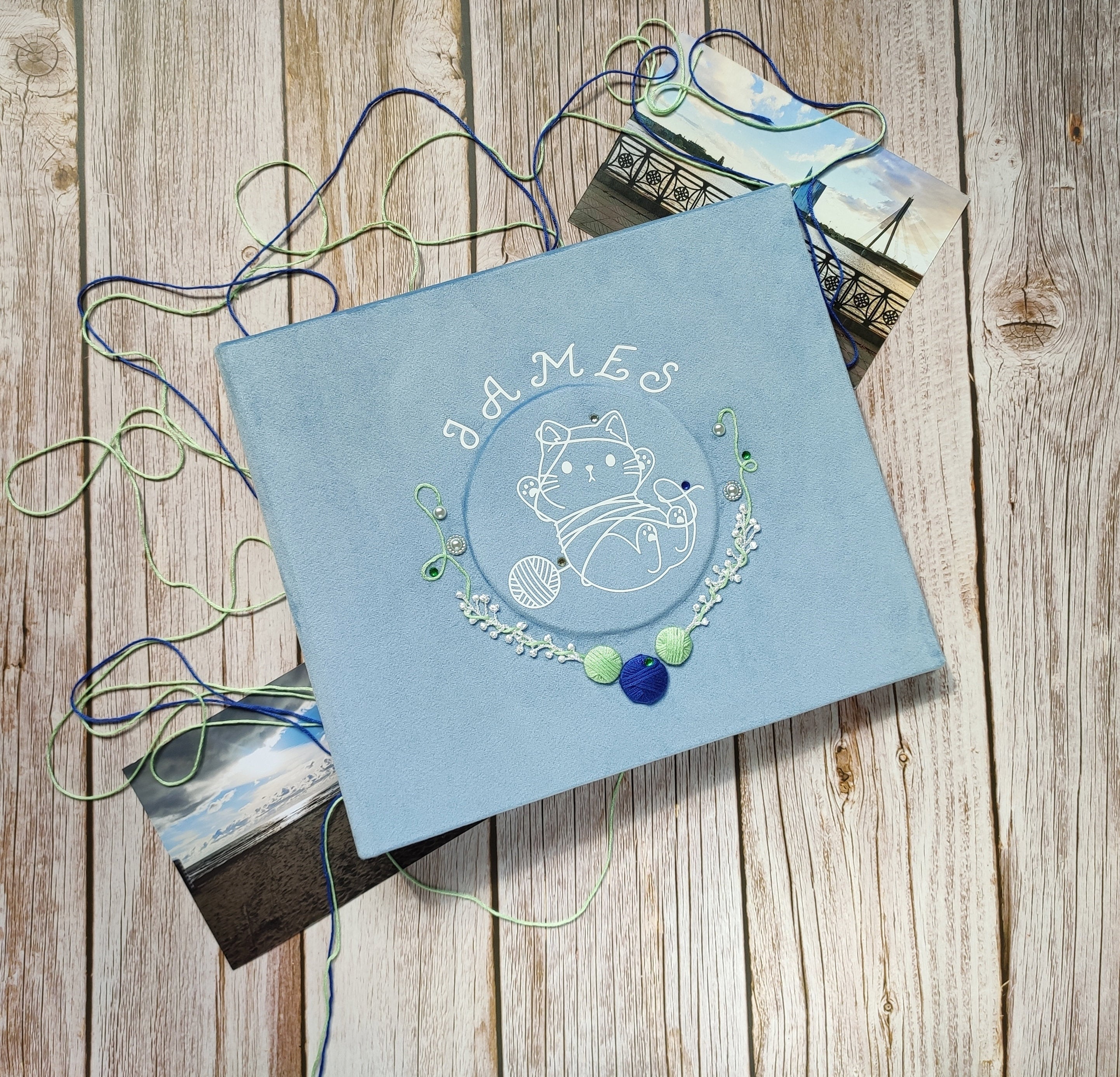 Personalized Baby Photo Album, Baby Memory Book, Baby Scrapbook Album ...
