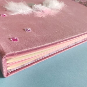 Baby Memory Book, Baby Photo Album, Velvet Photo Album With Girl Angel ...