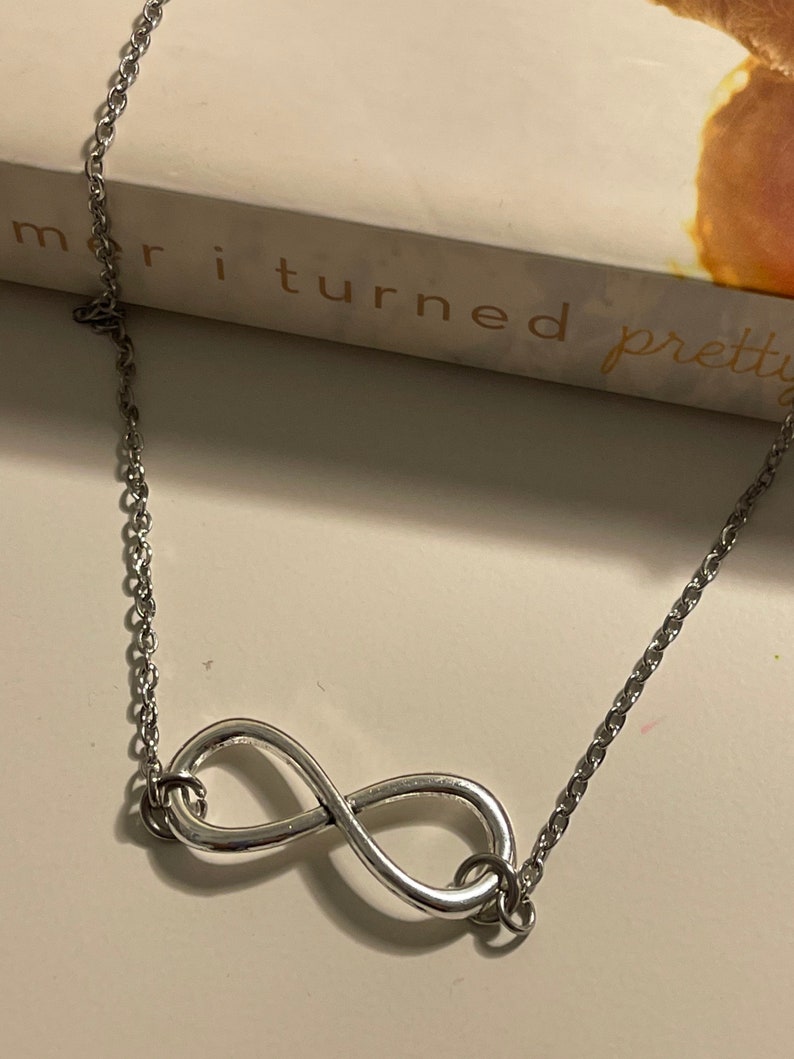 Infinity Charm Silver Chain Necklace the Summer I Turned - Etsy