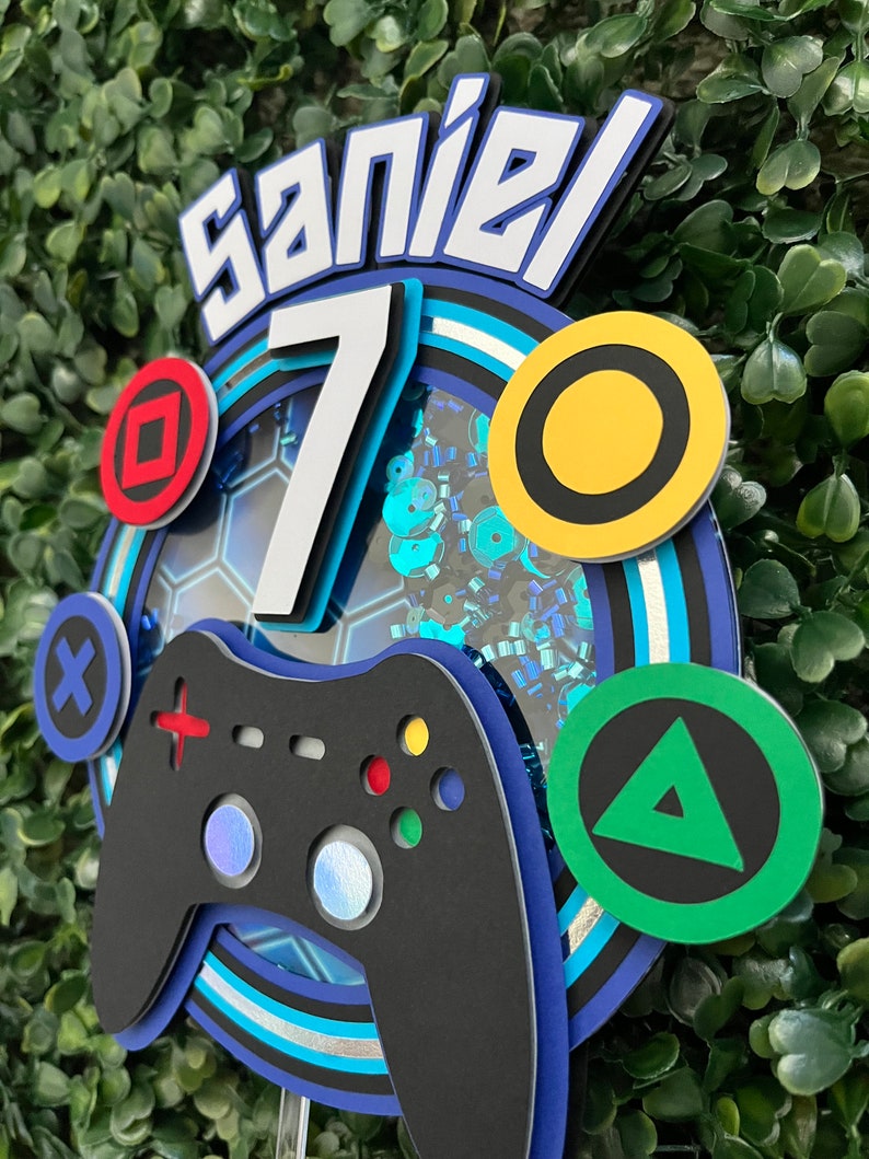 Gamer Shaker Cake Topper Gaming Birthday Game Control - Etsy