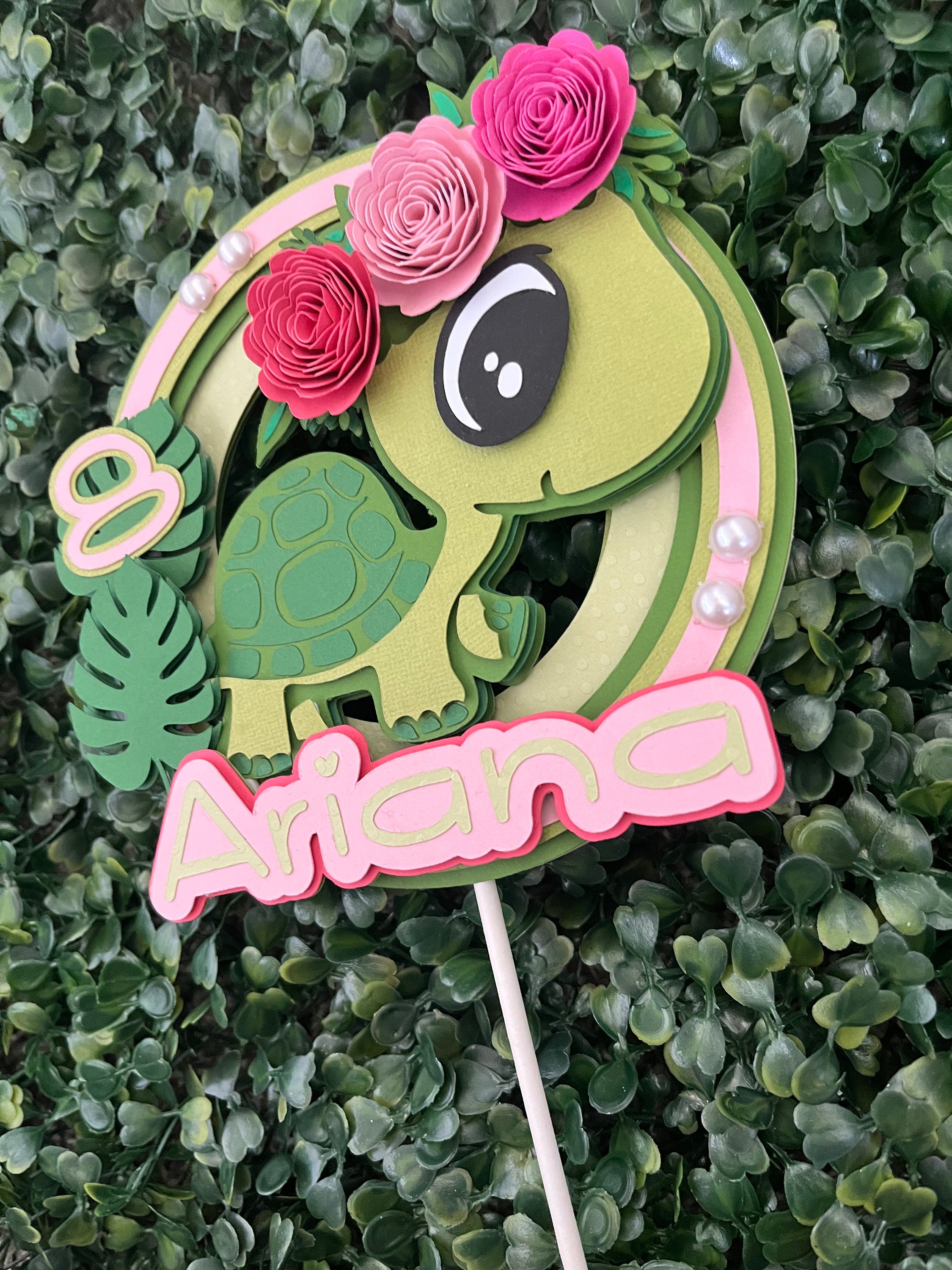 Turtle Cake Topper Turtle Birthday Decor Turtle Party | Etsy