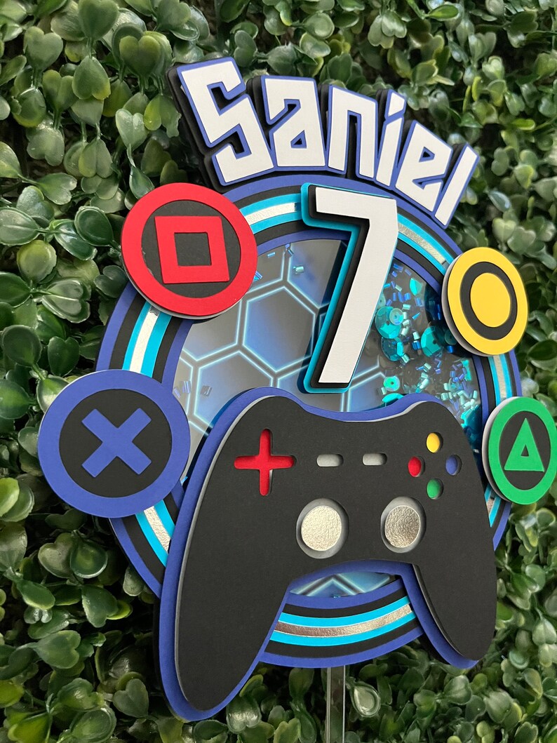 Gamer Shaker Cake Topper Gaming Birthday Game Control - Etsy