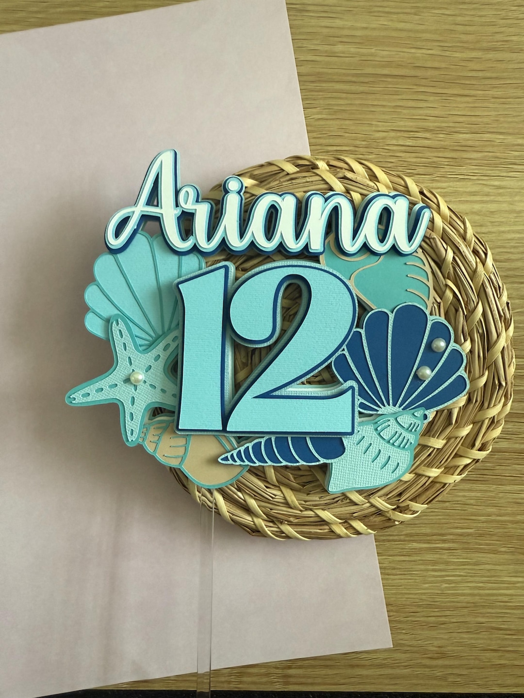 Seashell Cake Topper: Coastal Birthday 'shellebrate' Party Decor - Etsy
