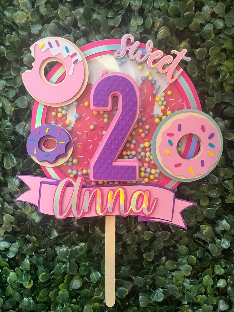 Donut Cake Topper Sprinkles Cake Topper Sweet Cake Topper - Etsy