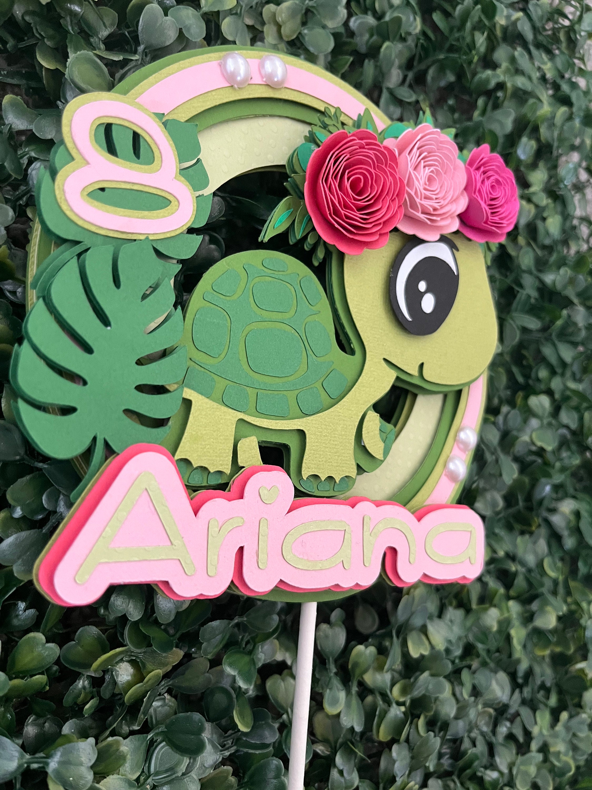 Turtle Cake Topper Turtle Birthday Decor Turtle Party | Etsy