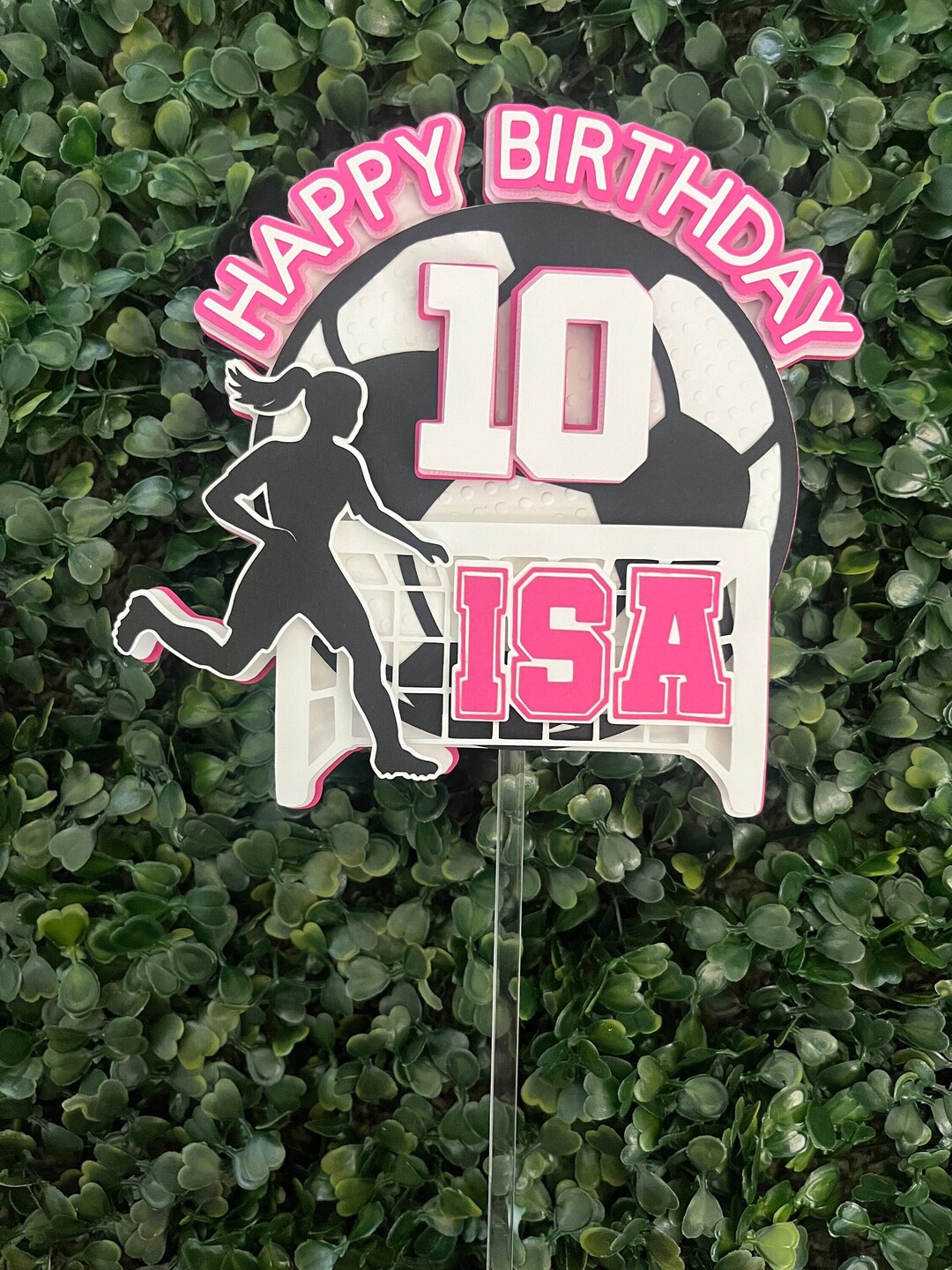 Soccer Cake Topper, Soccer Girl Party, Soccer Birthday Party, Soccer ...